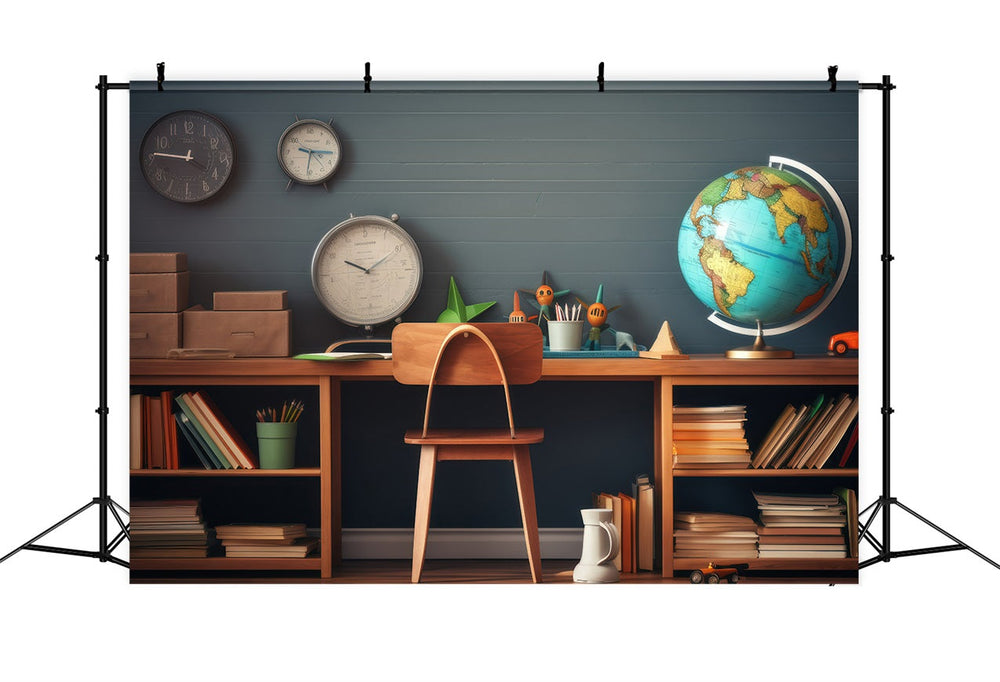 Backdrop Back To School Study Time Schreibtisch Backdrop GQ3-123